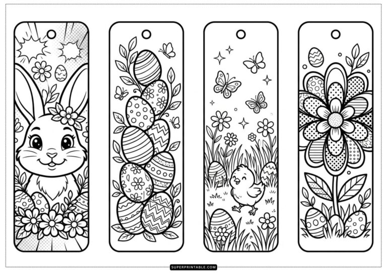 20+ Spring Bookmarks Coloring Pages (Free PDF Printables)