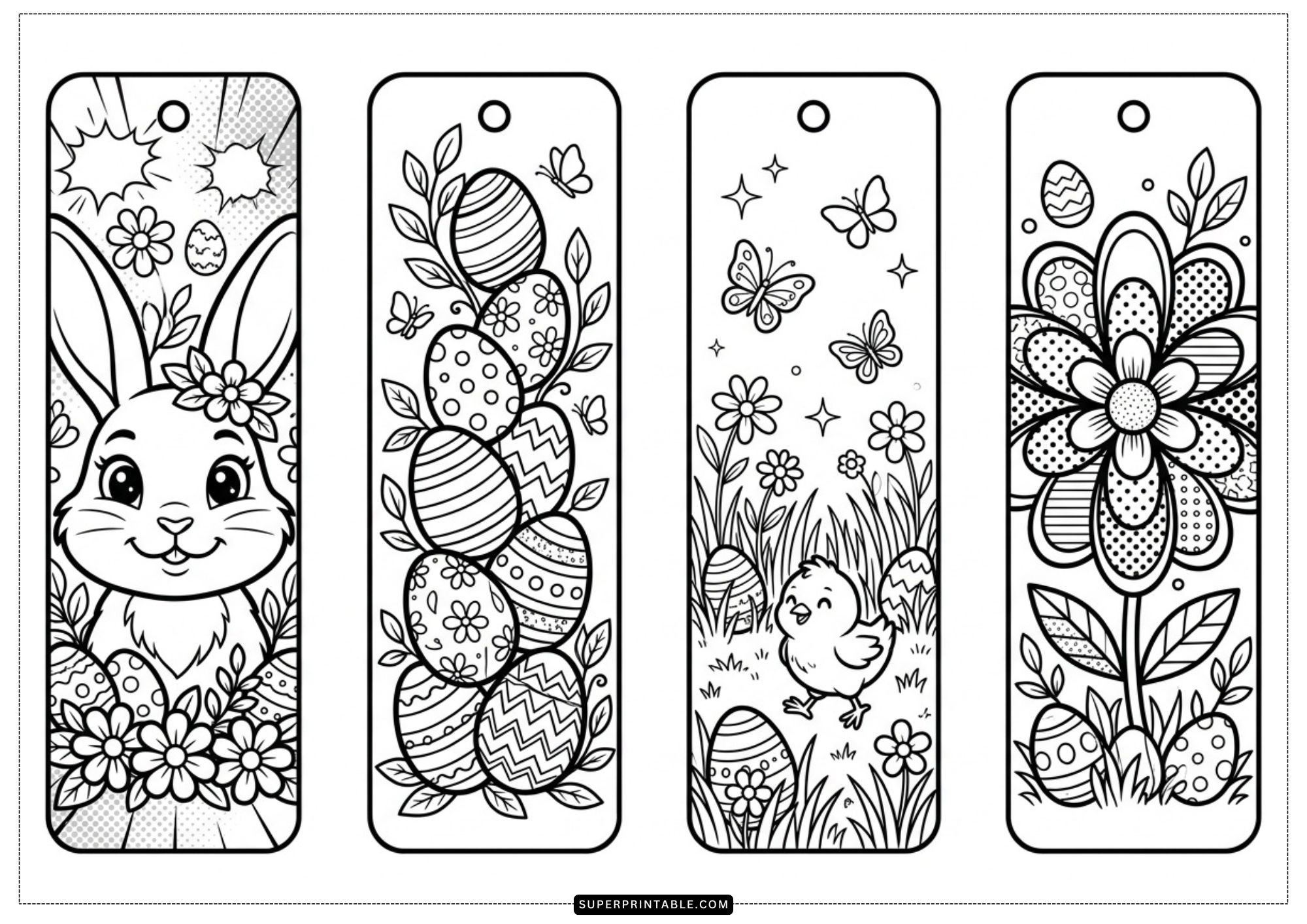 20+ Spring Bookmarks Coloring Pages (Free PDF Printables)