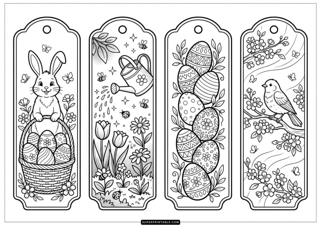 20+ Spring Bookmarks Coloring Pages (Free PDF Printables)