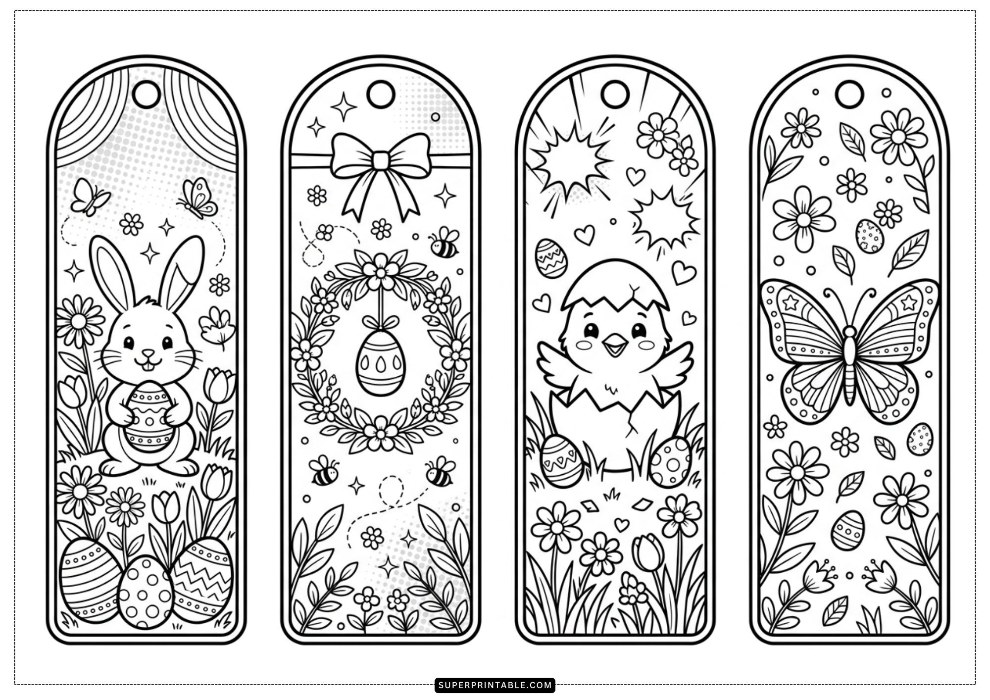 20+ Spring Bookmarks Coloring Pages (Free PDF Printables)