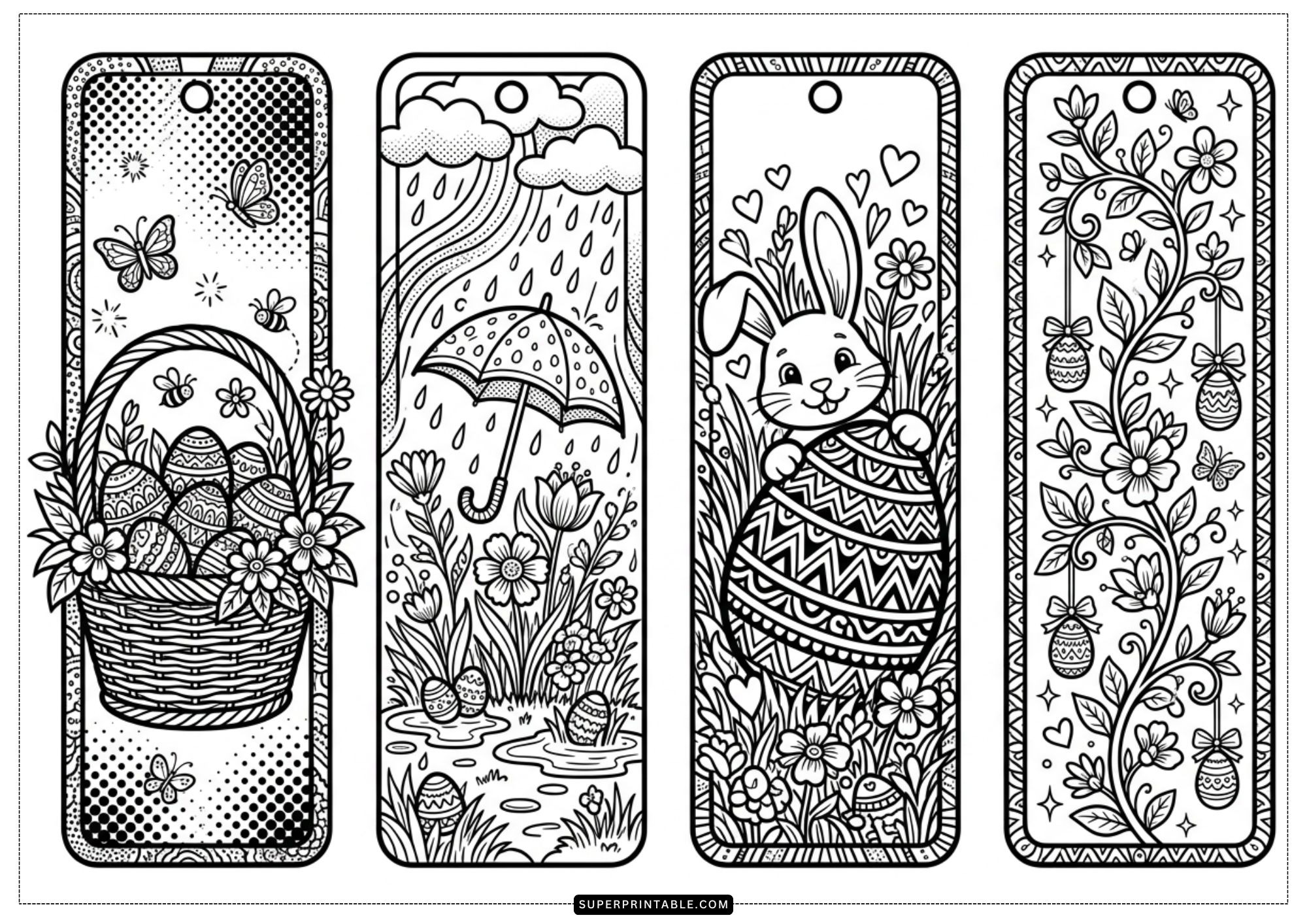 20+ Spring Bookmarks Coloring Pages (Free PDF Printables)