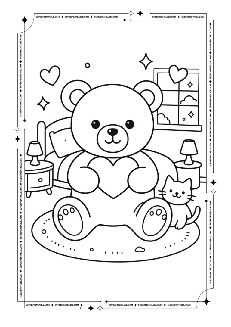 12+ Teddy Coloring Pages (Free PDF Printables)