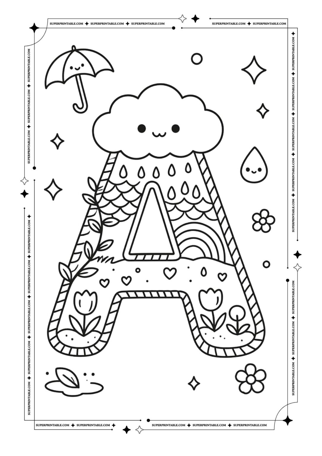 The Cozy Spring Alphabet Coloring Pages (Free PDF Printables)