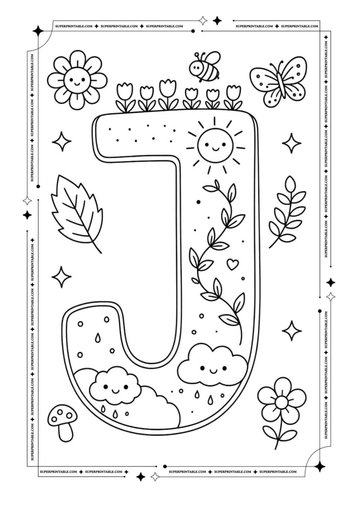 The Cozy Spring Alphabet Coloring Pages (Free PDF Printables)