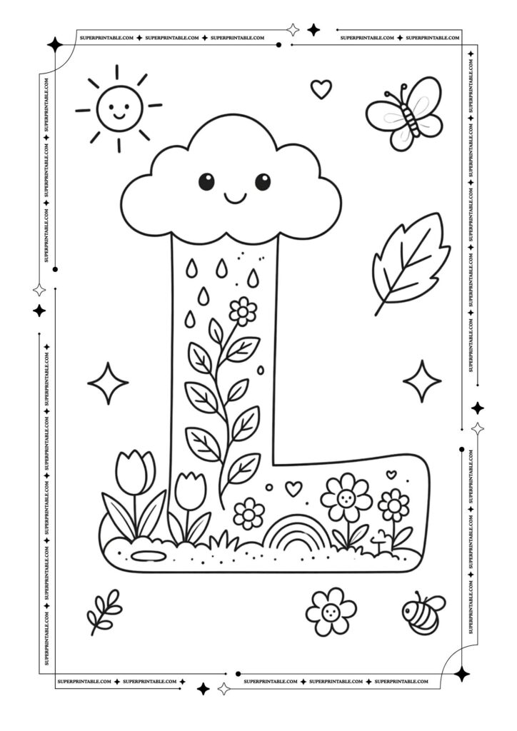 The Cozy Spring Alphabet Coloring Pages (Free PDF Printables)