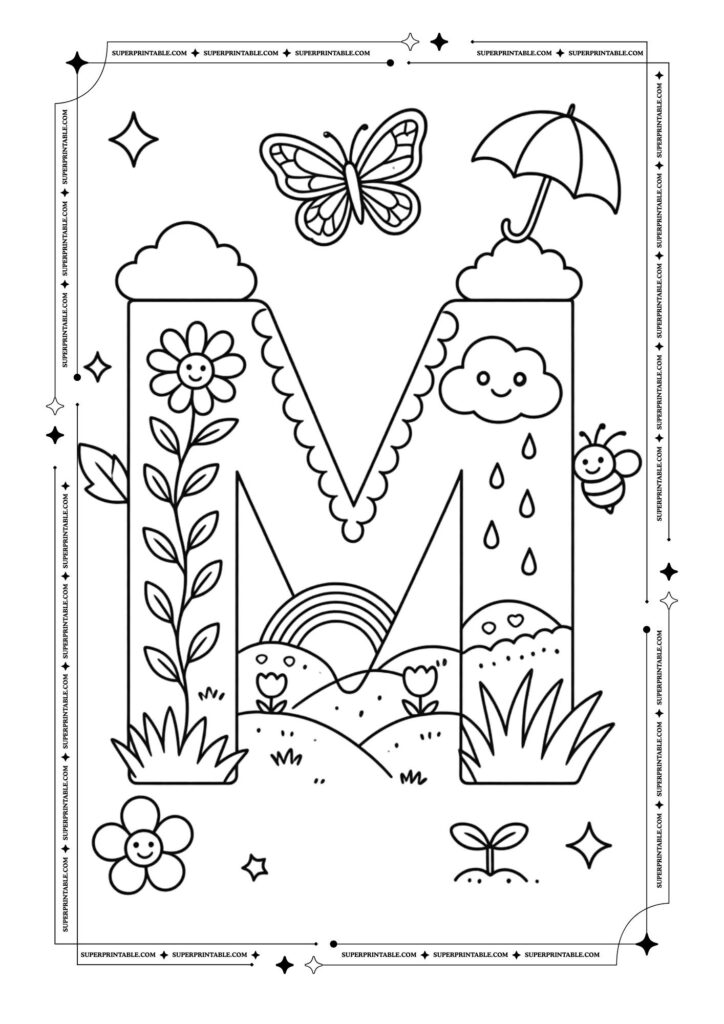 The Cozy Spring Alphabet Coloring Pages (Free PDF Printables)