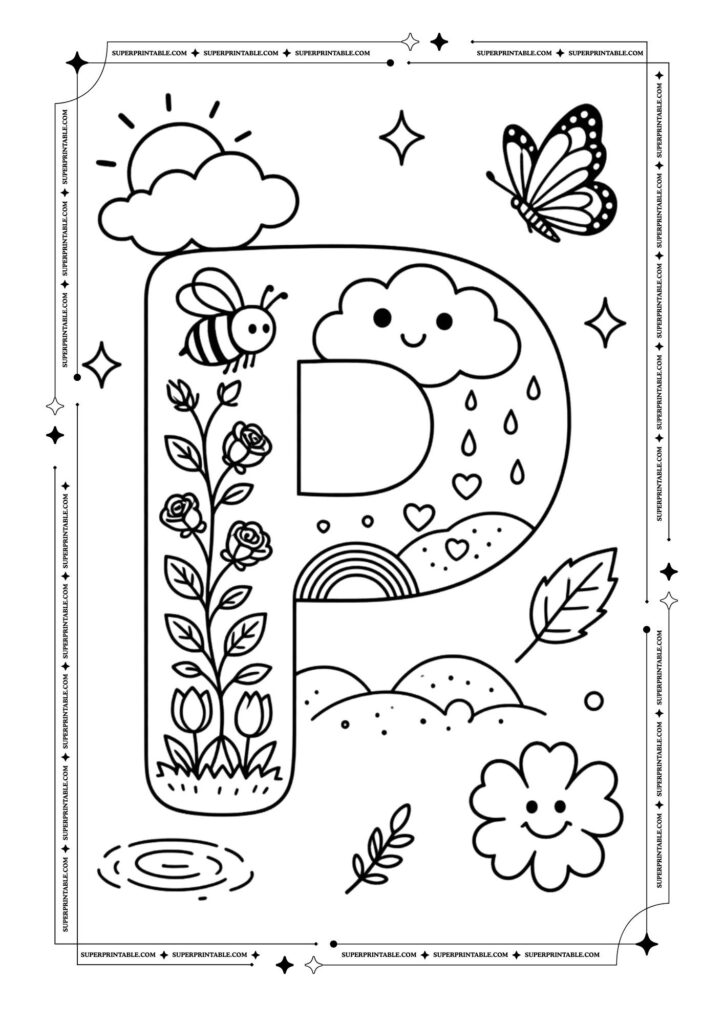 The Cozy Spring Alphabet Coloring Pages (Free PDF Printables)