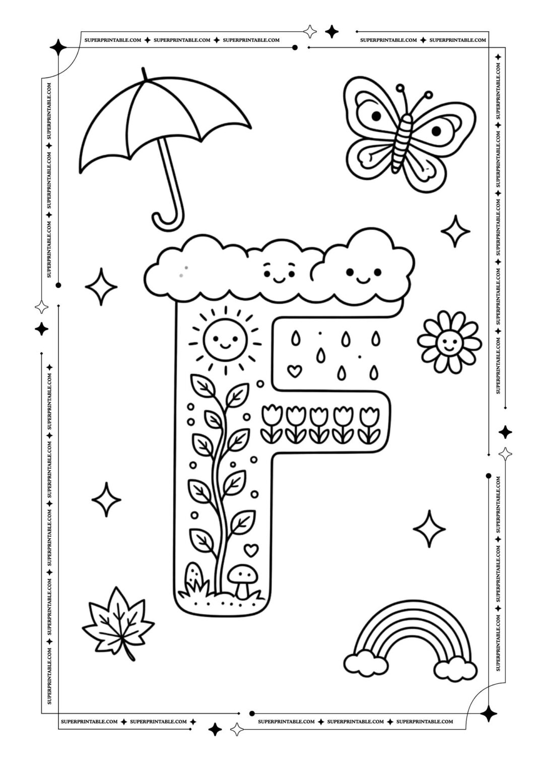 The Cozy Spring Alphabet Coloring Pages (Free PDF Printables)