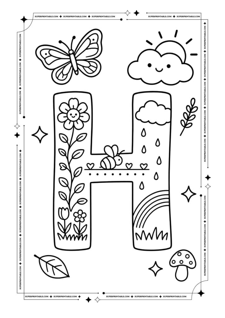The Cozy Spring Alphabet Coloring Pages (Free PDF Printables)