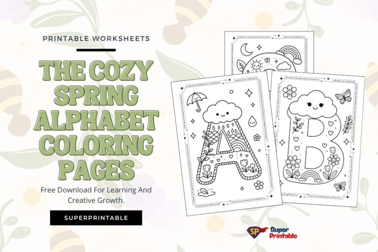 The Cozy Spring Alphabet Coloring Pages (Free PDF Printables)