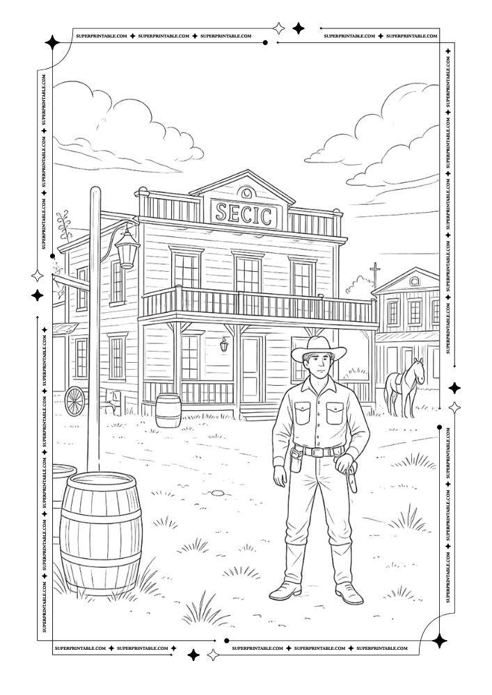 65+ Wild West Coloring Pages (Free PDF Printables)