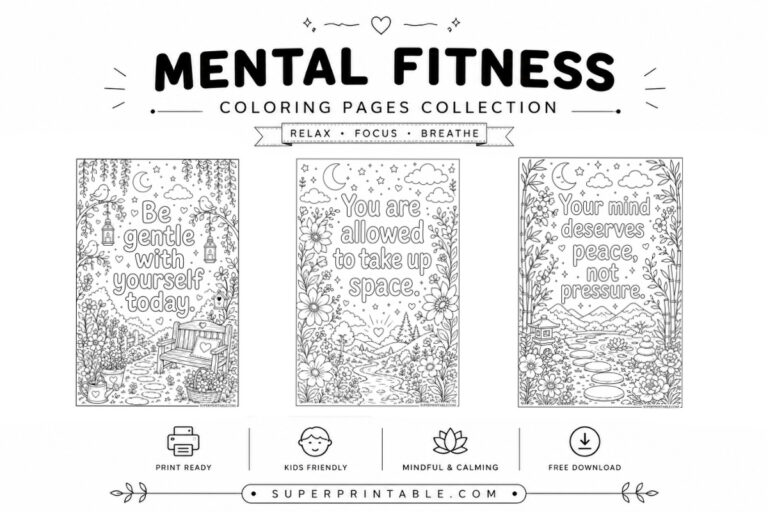 10+ Mental Fitness Coloring Pages (Free PDF Printable)