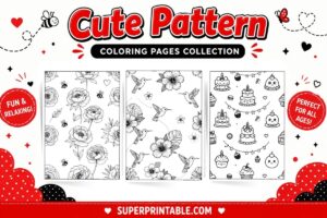 15+ Cute Pattern Coloring Pages (Free PDF Printable)