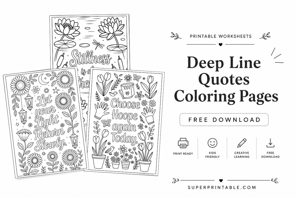 20 Deep Line Quotes Coloring Pages (Free PDF Printable)