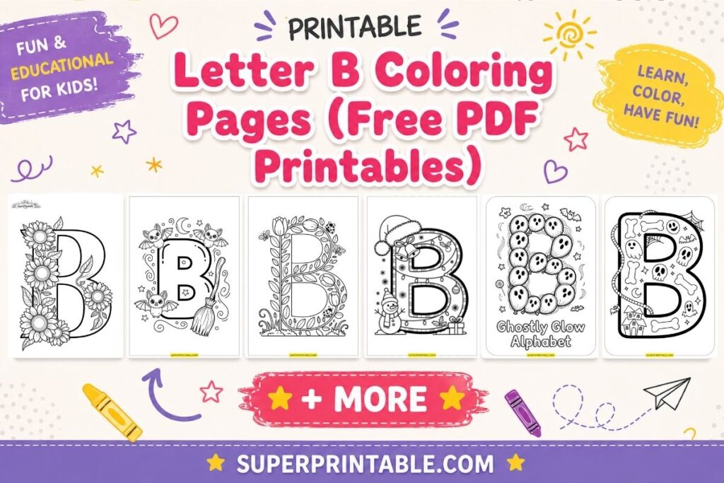 30 Letter B Coloring Pages (Free PDF Printables)
