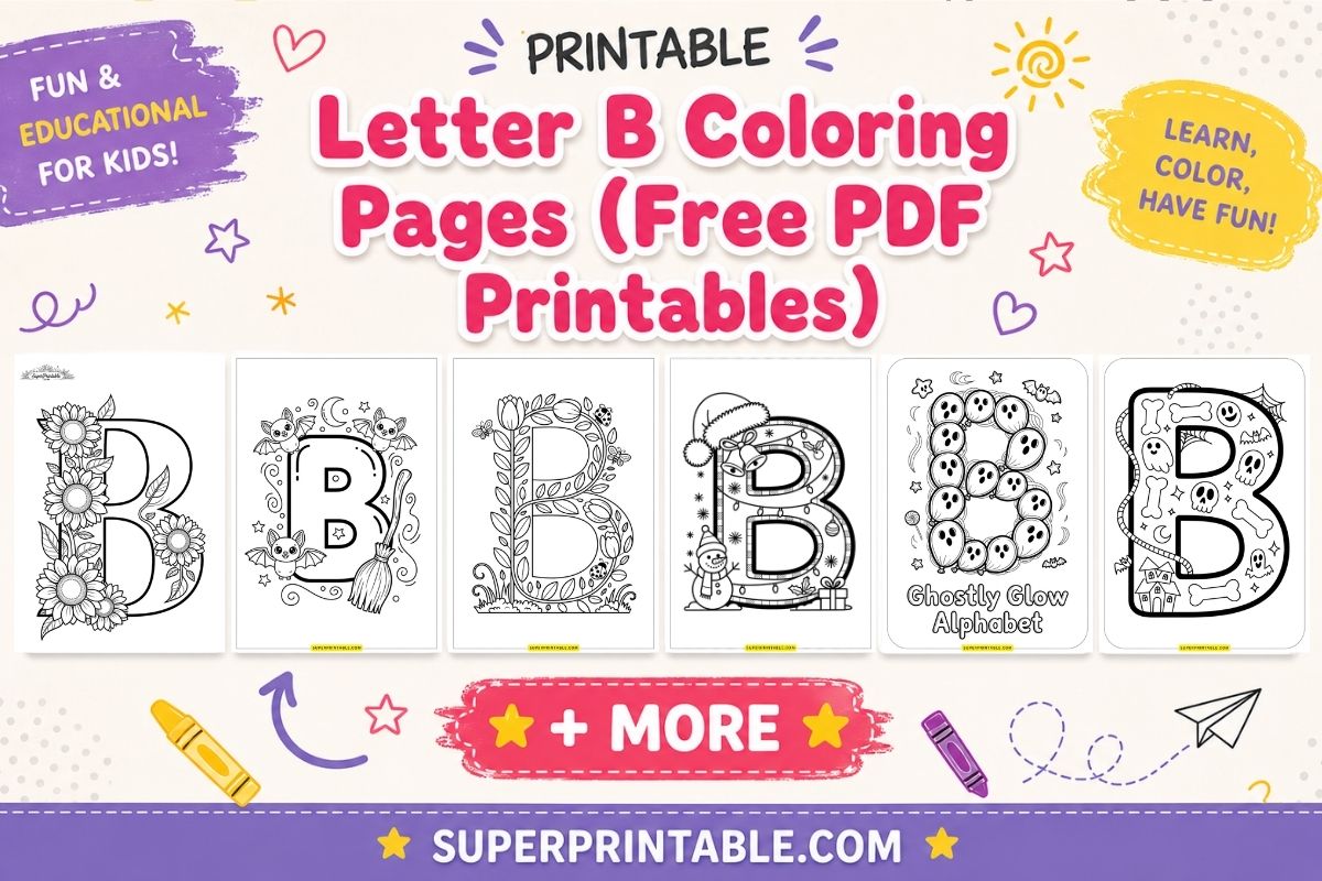 30 Letter B Coloring Pages (Free PDF Printables)