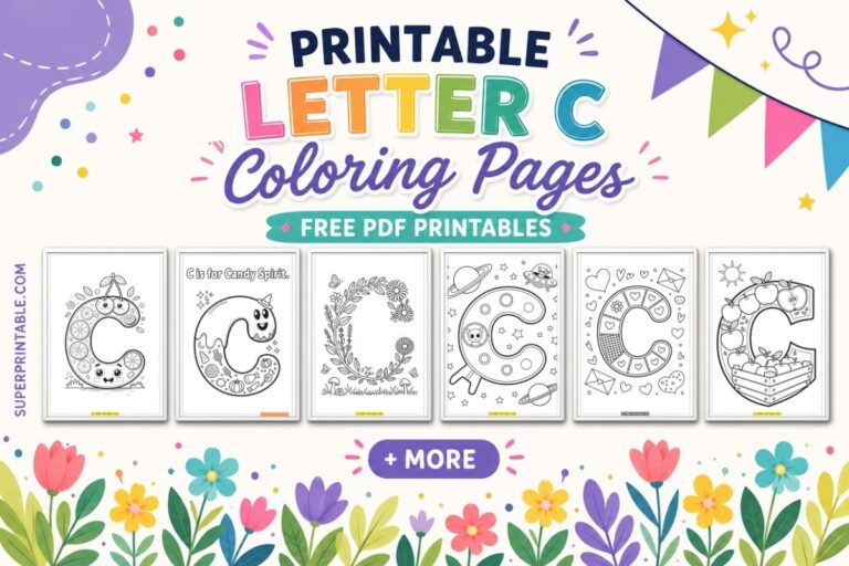 30 Letter C Coloring Pages (Free PDF Printable)