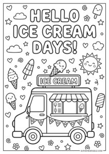 20 Hello Summer Coloring Page (Free PDF Printable)