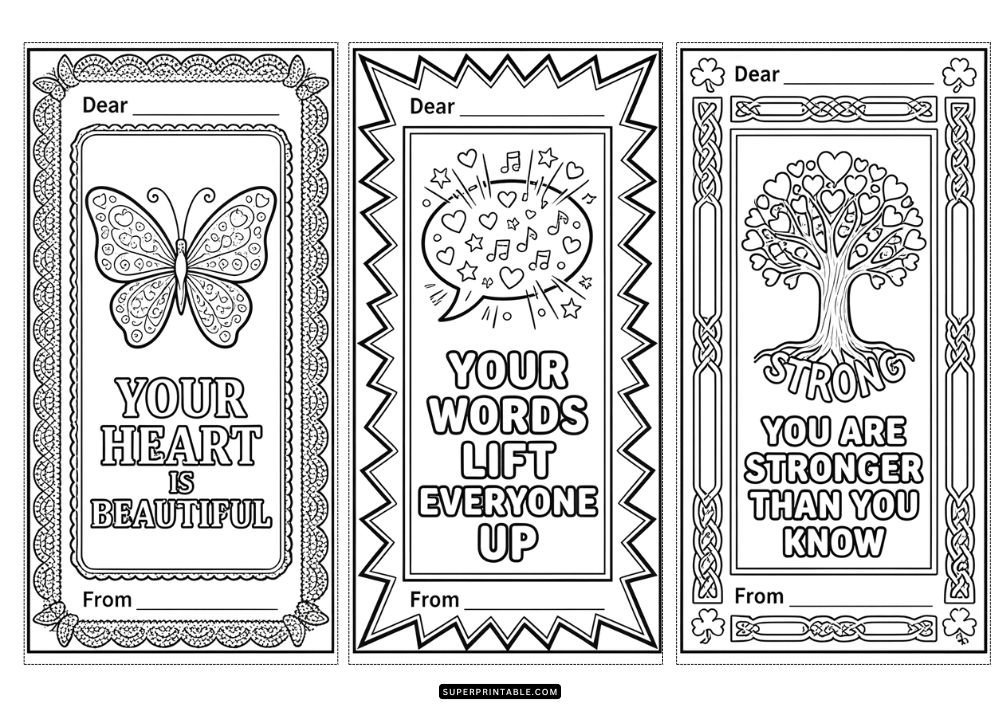 36 Kindness Bookmarks Coloring Pack (Free PDF Printable)