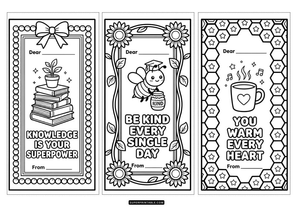 36 Kindness Bookmarks Coloring Pack (Free PDF Printable)