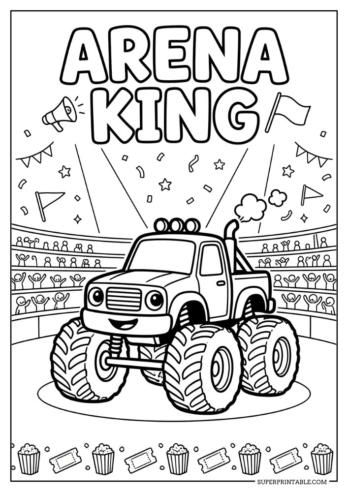 25 Monster Truck Coloring Pages (Free PDF Printable)