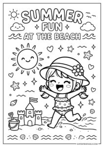 20 Summer Vacation Coloring Pages (Free PDF Printable)