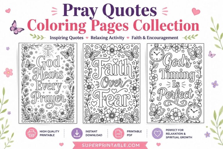 10+ Pray Quotes Coloring Pages (Free PDF Printables)