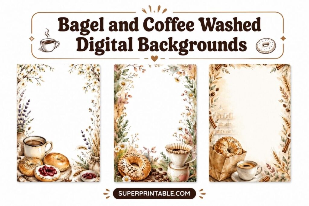 12+ Bagel and Coffee Washed Digital Backgrounds (Free PDF)