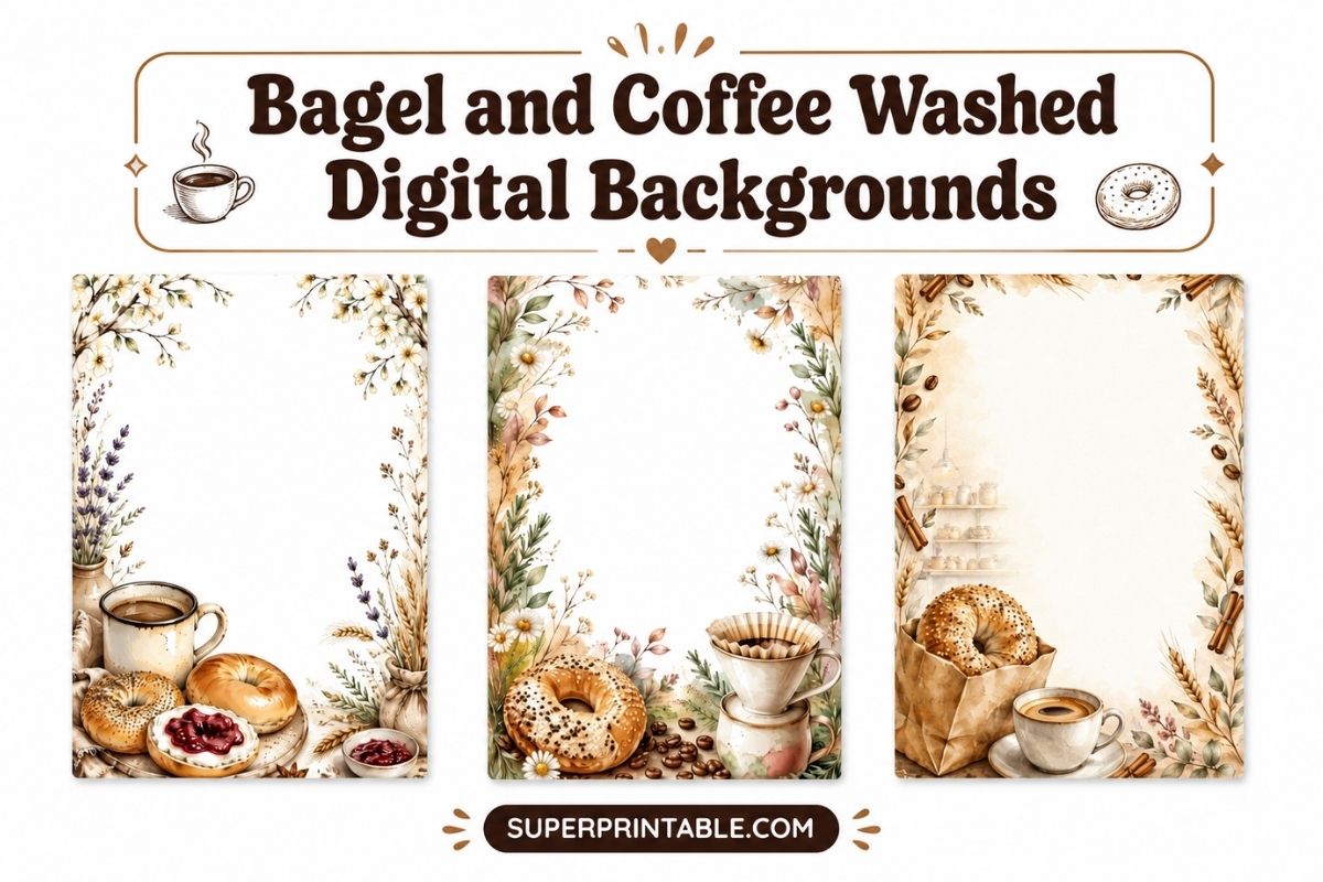 12+ Bagel and Coffee Washed Digital Backgrounds (Free PDF)
