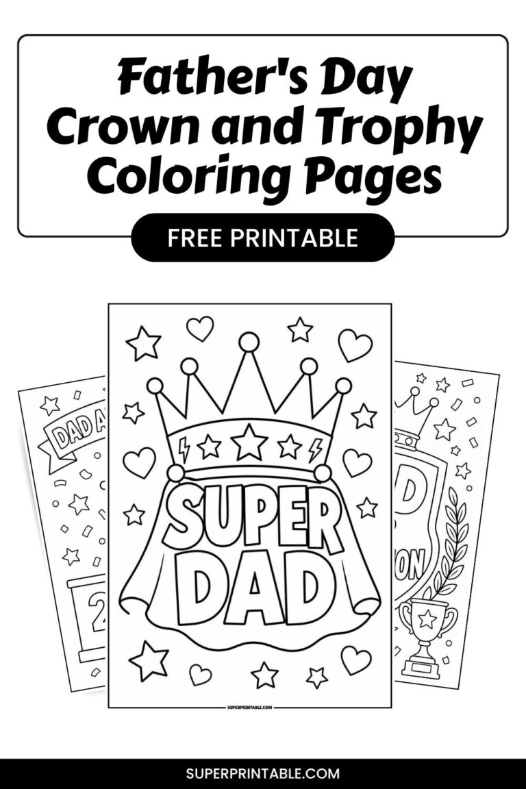 12+ Father's Day Crown and Trophy Coloring Pages (Free PDF)