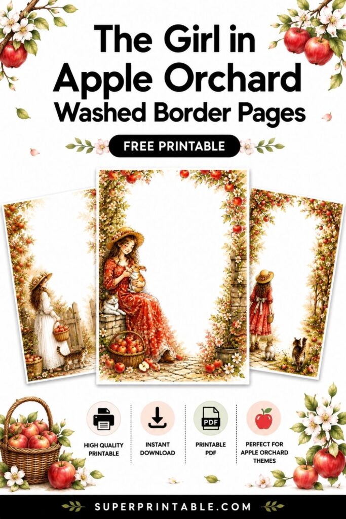 12+ The Girl in Apple Orchard Washed Border Pages (Free PDF)