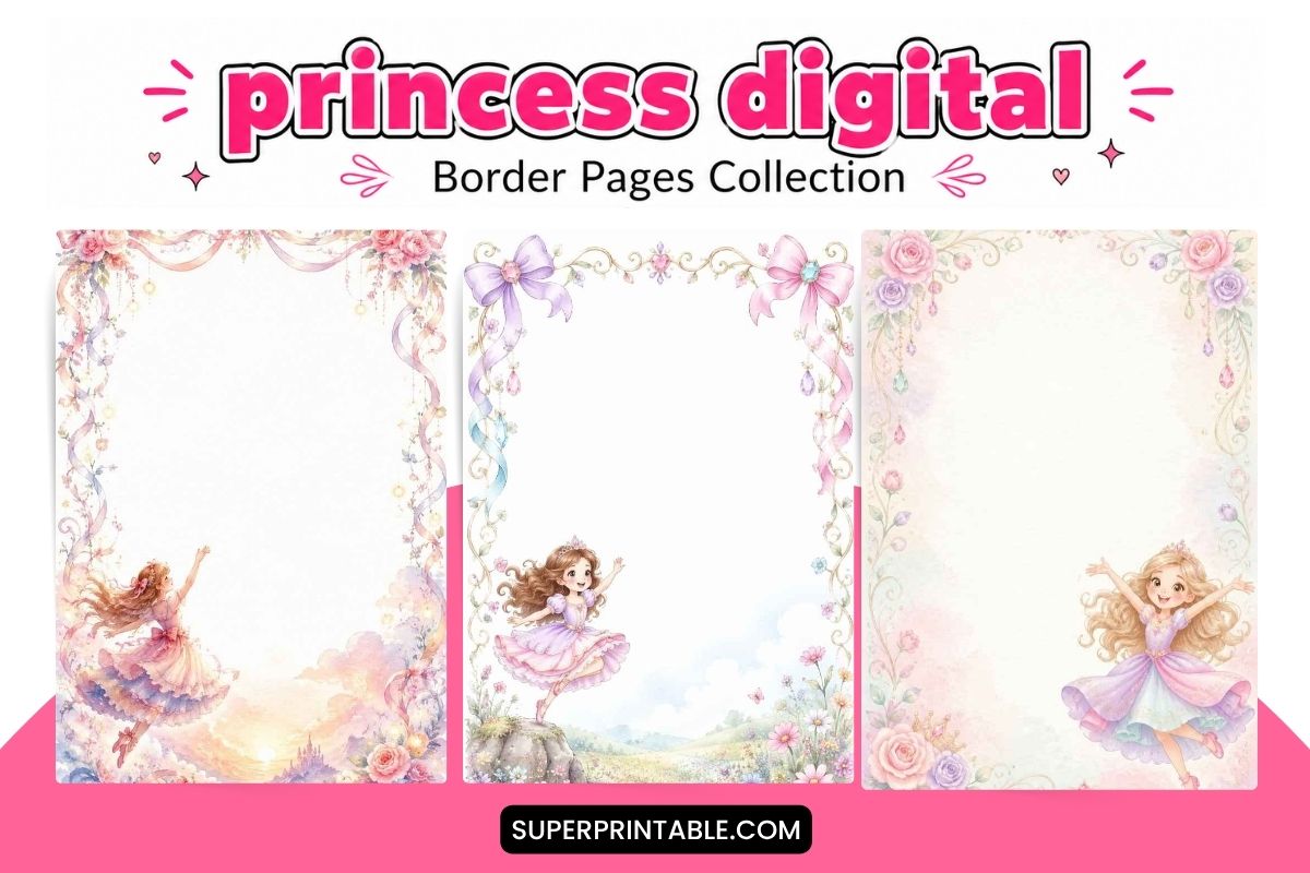 18+ Princess Digital Border Pages (Free PDF Printables)