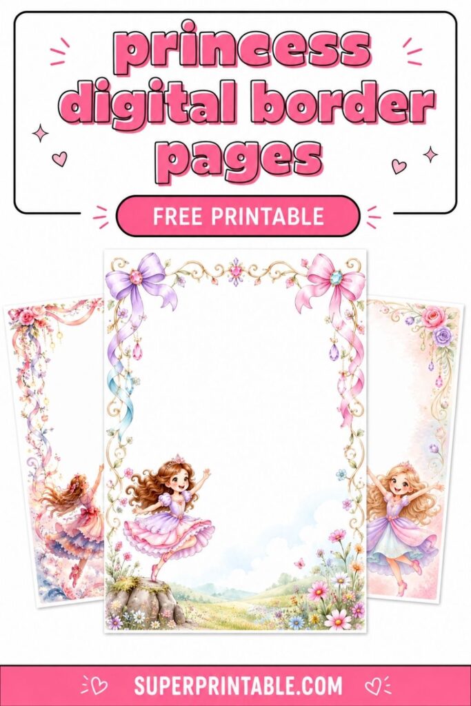 18+ Princess Digital Border Pages (Free PDF Printables)