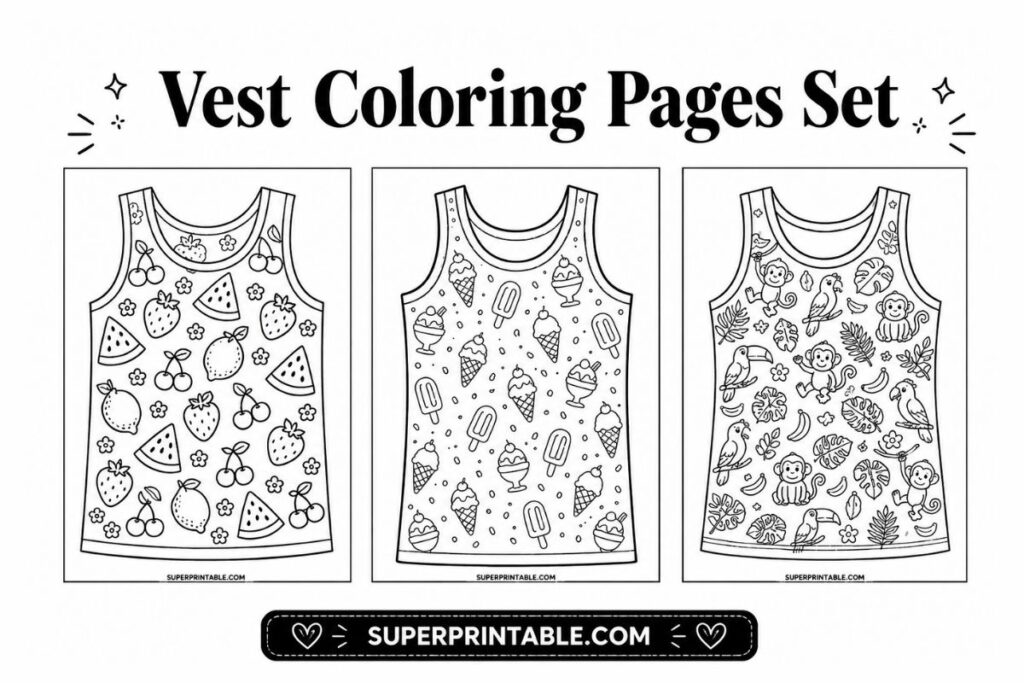 18+ Vest Coloring Pages (Free PDF Printables)