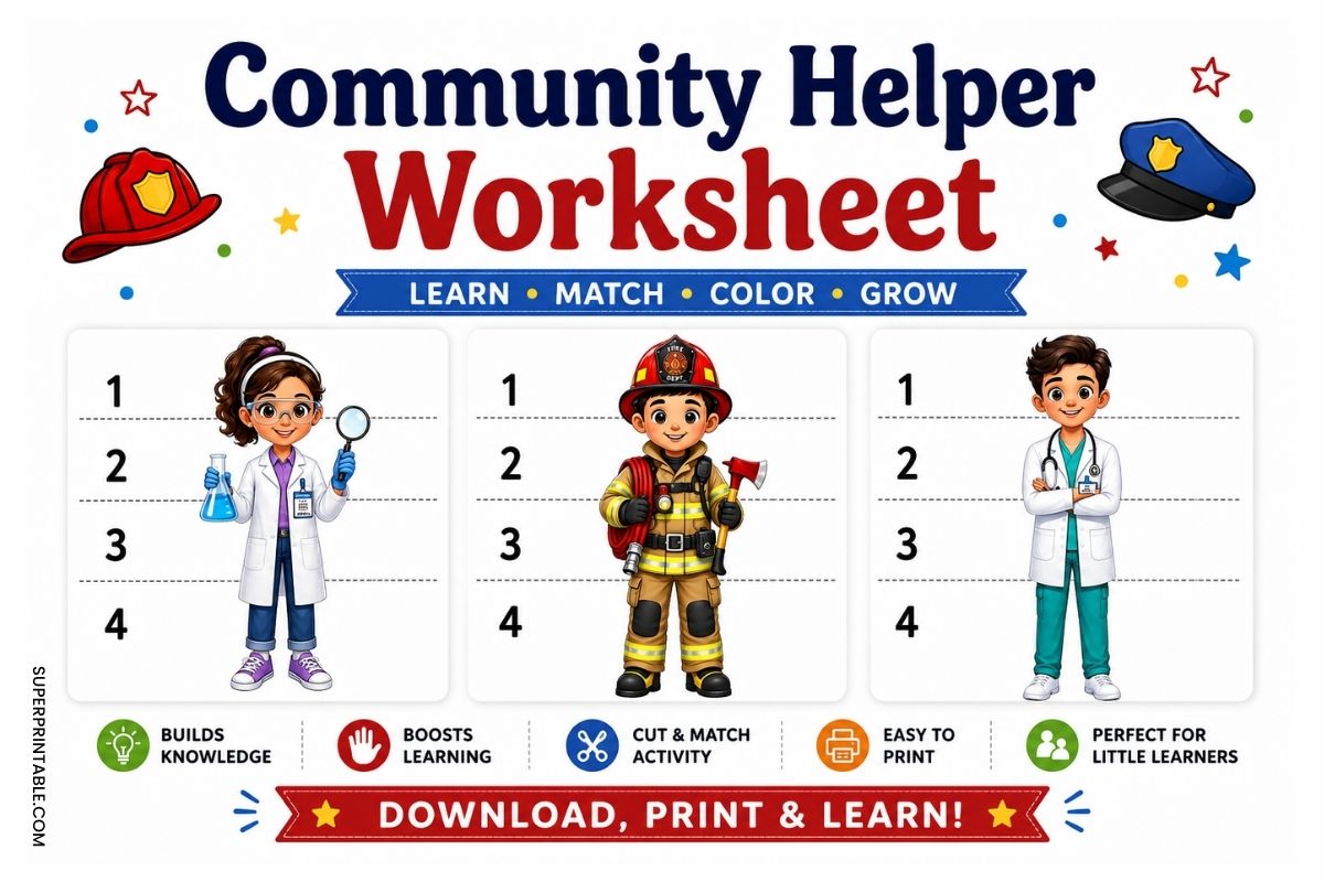 20 Community Helper Worksheet (Free PDF Printables)