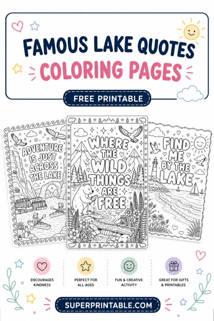 20 Famous Lake Quotes Coloring Pages (Free PDF Printables)
