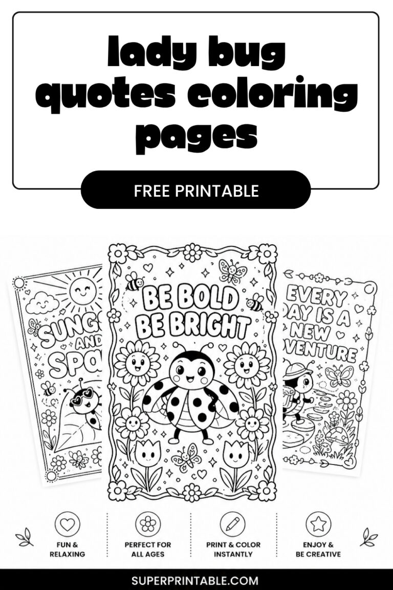20 Lady Bug Quotes Coloring Pages (Free PDF Printable)