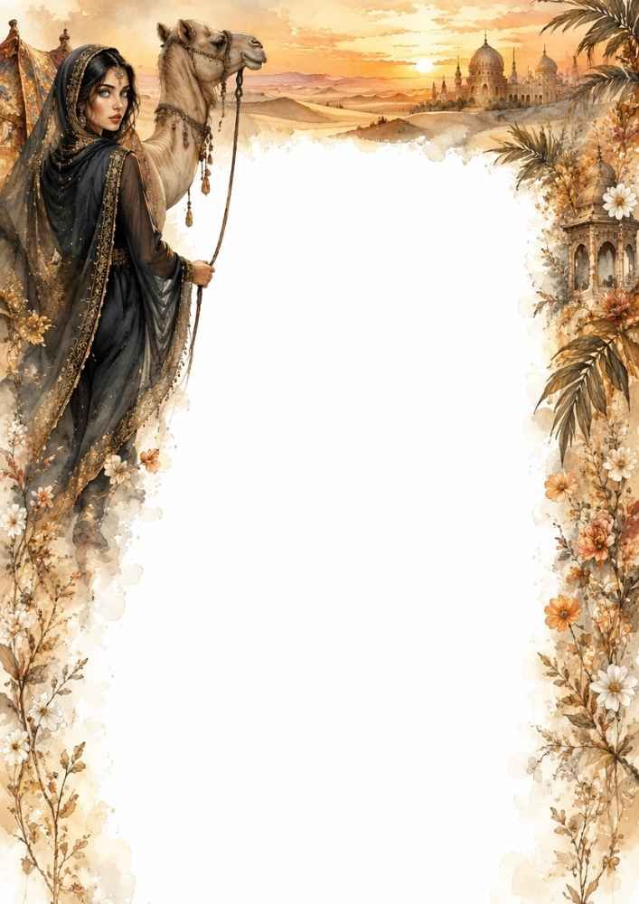 18+ Desert Princess Washed Border Pages (Free PDF Printables)