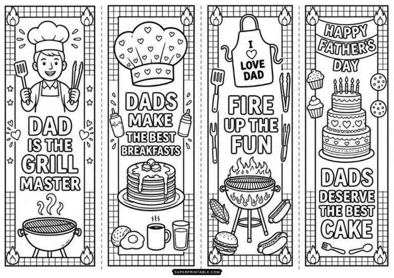 45+ Father's Day Bookmarks Coloring Pages (Free PDF Printables)