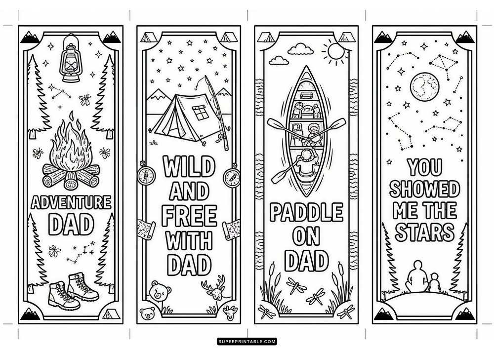 45+ Father's Day Bookmarks Coloring Pages (Free PDF Printables)