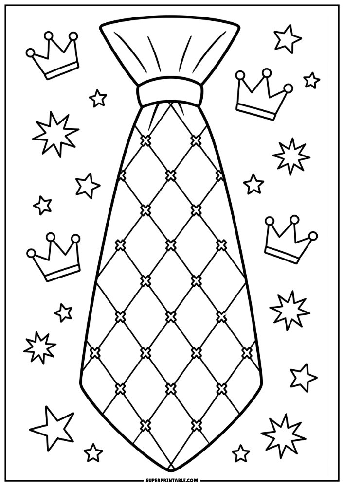 12+ Father's Day Tie Coloring Pages (Free PDF Printables)