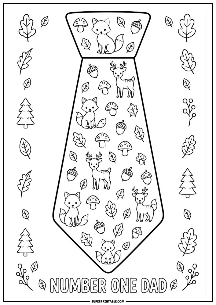 12+ Father's Day Tie Coloring Pages (Free PDF Printables)
