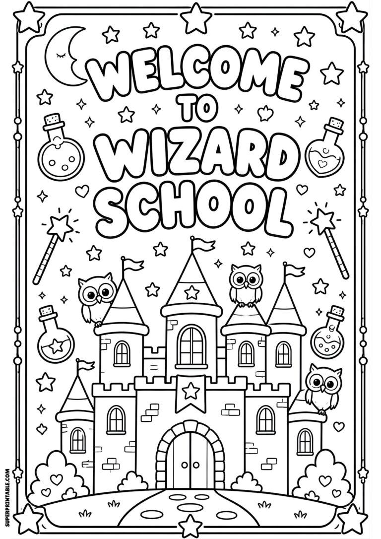 20 Wizard School Coloring Pages (Free PDF Printables)