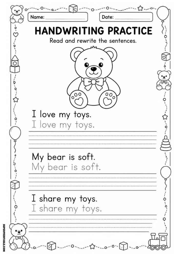 15+ Handwriting Practice Worksheets (Free PDF Printables)